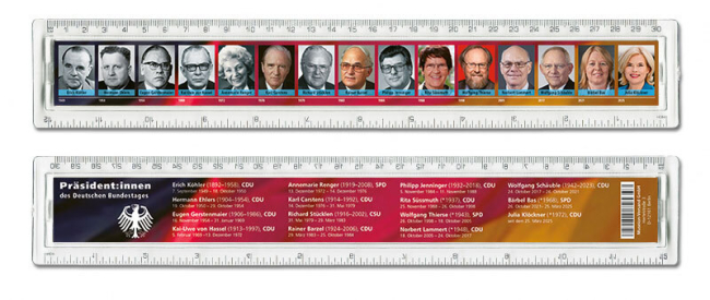Bundestagsshop - Ruler "Presidents of the German Bundestag"